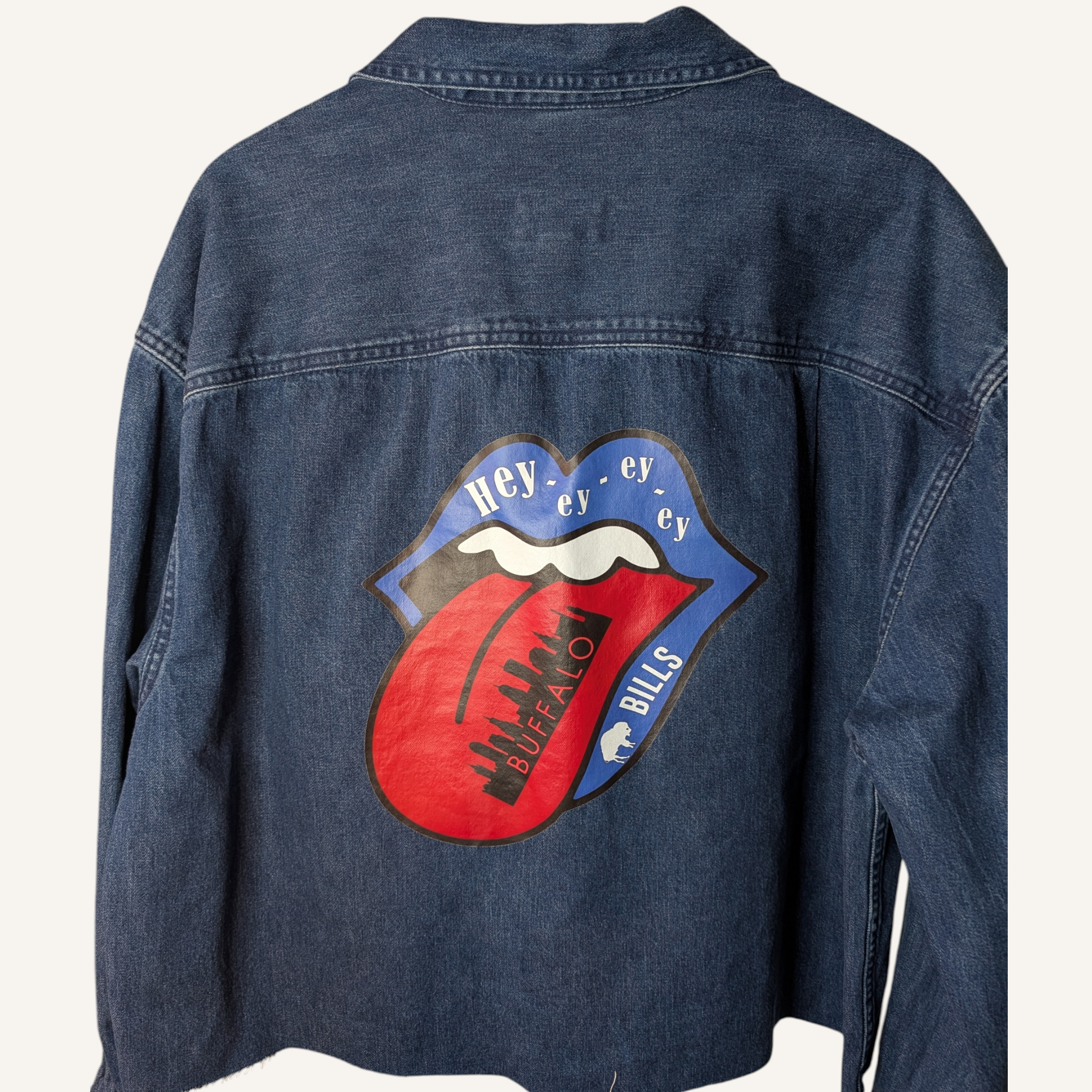 Buffalo Vintage Denim Jean Jacket | Statement Back Graphic – RVDLuxury
