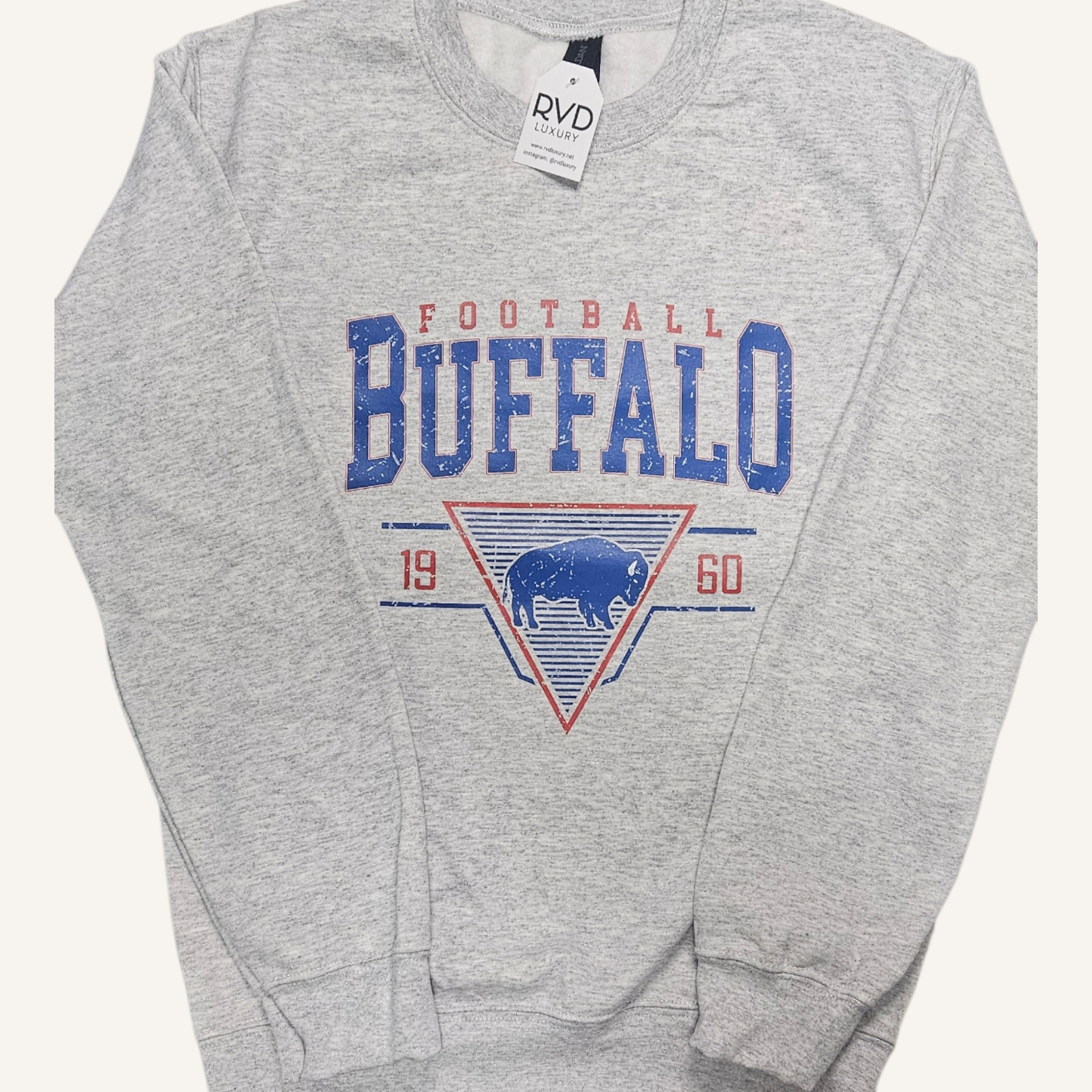 Buffalo Vintage Unisex Crewneck Sweatshirt – Poly/Cotton Blend – RVDLuxury